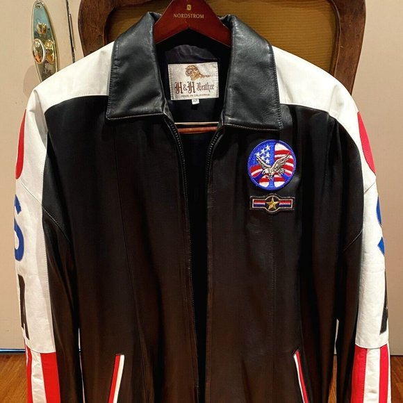 H&H Leather | Jackets & Coats | Rare Vintage 8s Hh Leather Usa Bomber ...